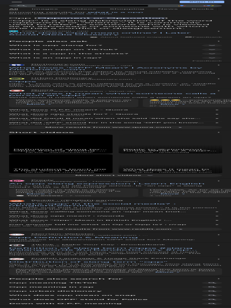 Understanding "Opp" Slang Meaning | PDF | Lexicology