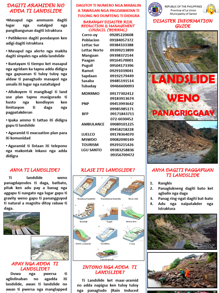 Landslide MDRRMC Flyers | PDF