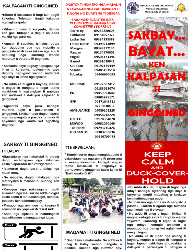 Earthquake MDRRMC Flyers | PDF