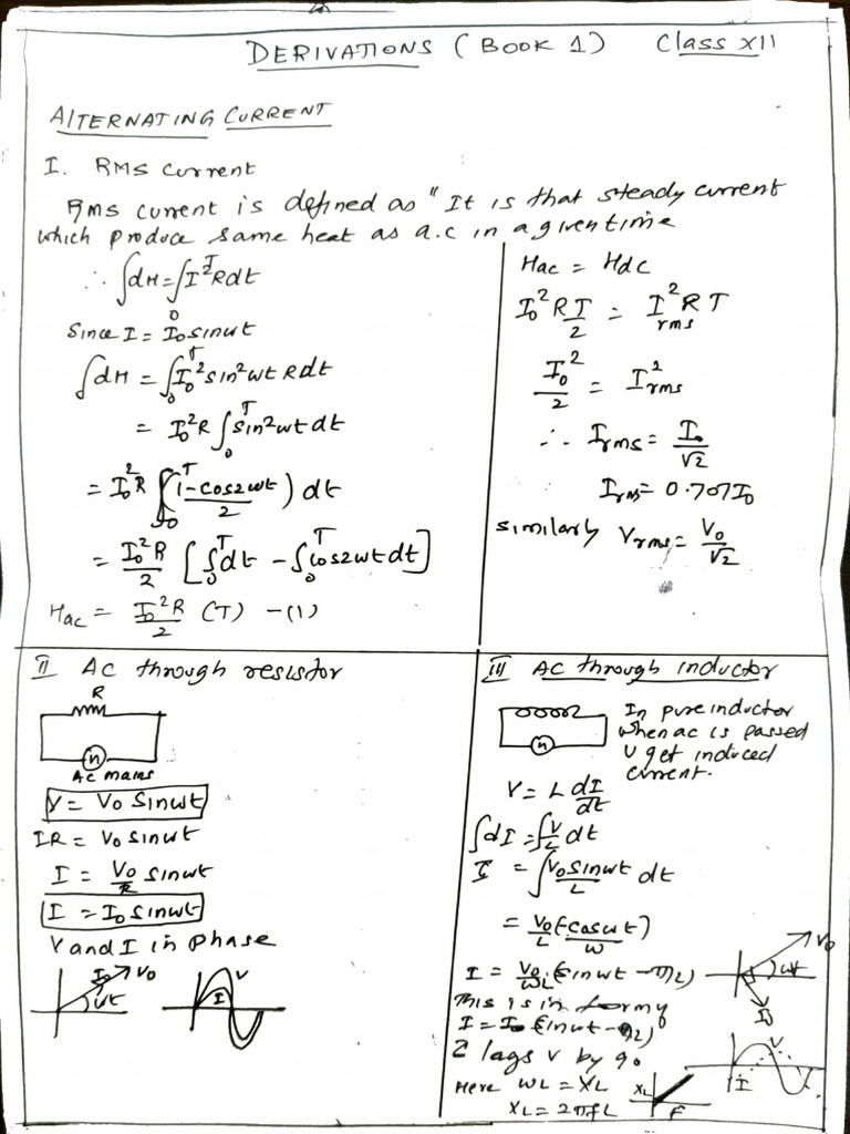 Physics Derivations Book | PDF