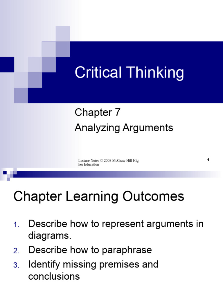 Bassham3 Powerpoint Lecturenotes ch07 | PDF | Argument