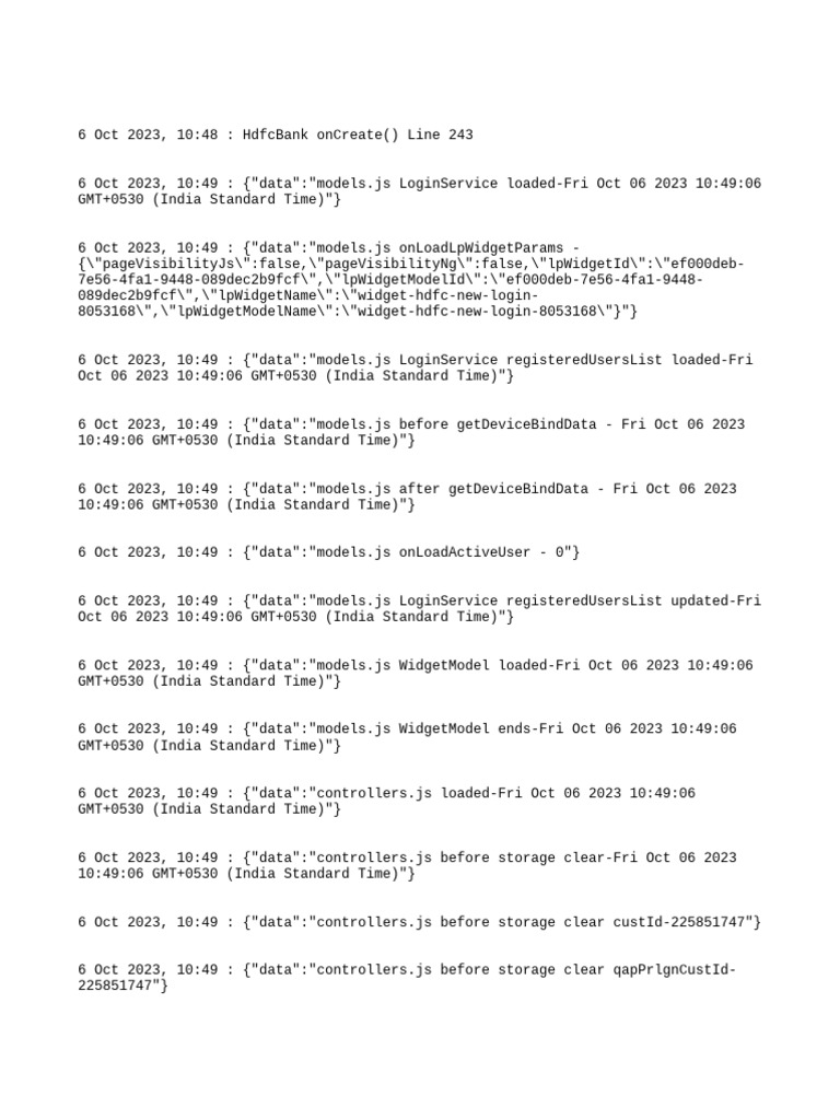 HdfcLogs 20 June 23 | PDF | Computer Data | Computing