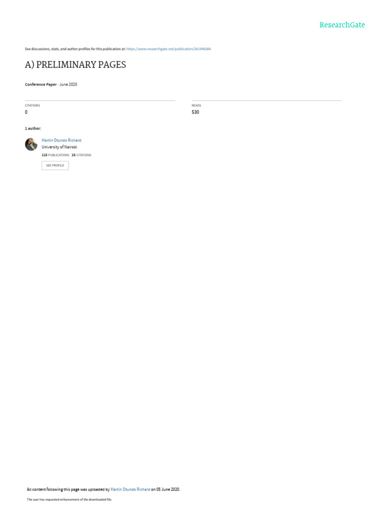 A) Preliminary Pages: June 2020 | PDF