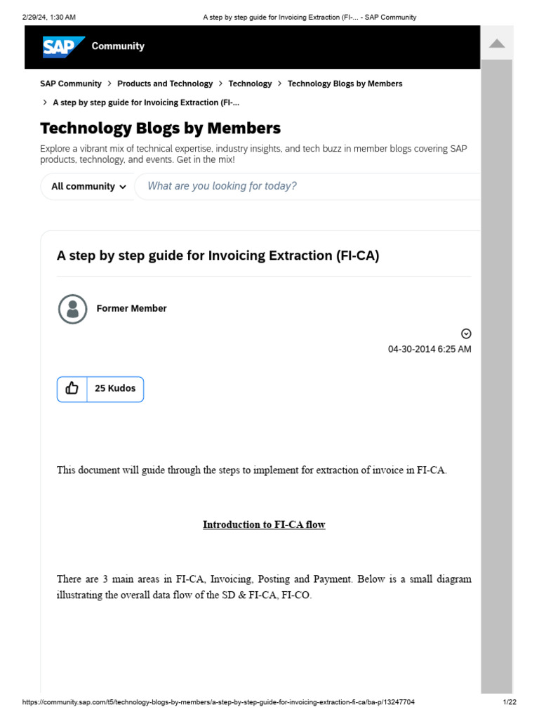A Step by Step Guide For Invoicing Extraction (FI-... - SAP Community ...