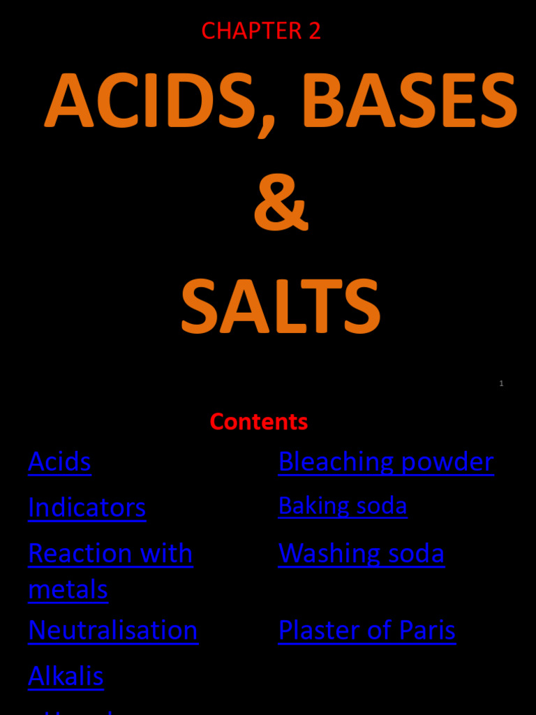 10 Science CHP 2 Acids Bases Salts STF | PDF | Acid | Sodium Bicarbonate
