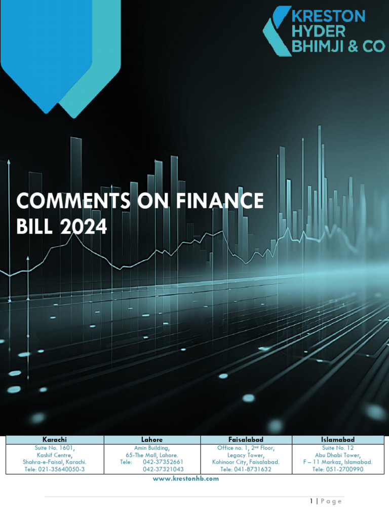 Comments On Finance Bill | PDF | Taxes | Tax Exemption