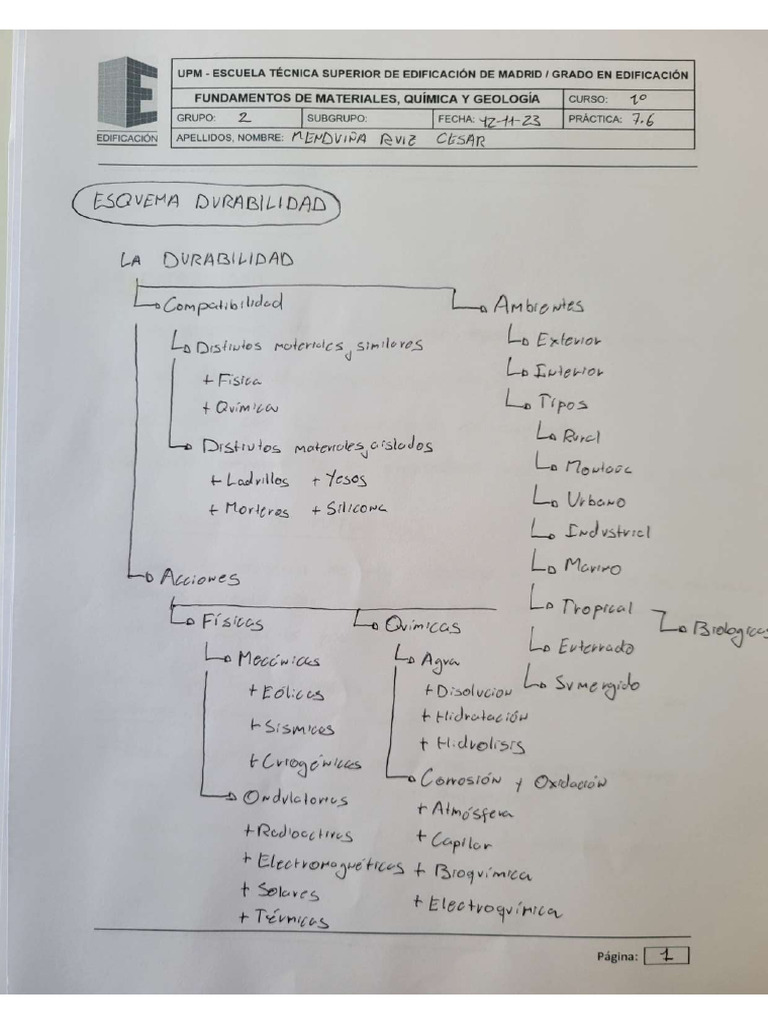 Esquema y Resumen Durabilidad | PDF