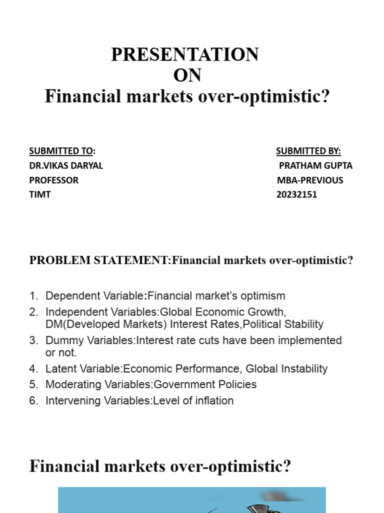 Financial Markets Over Optimistic BRM | PDF | Inflation | Interest Rates