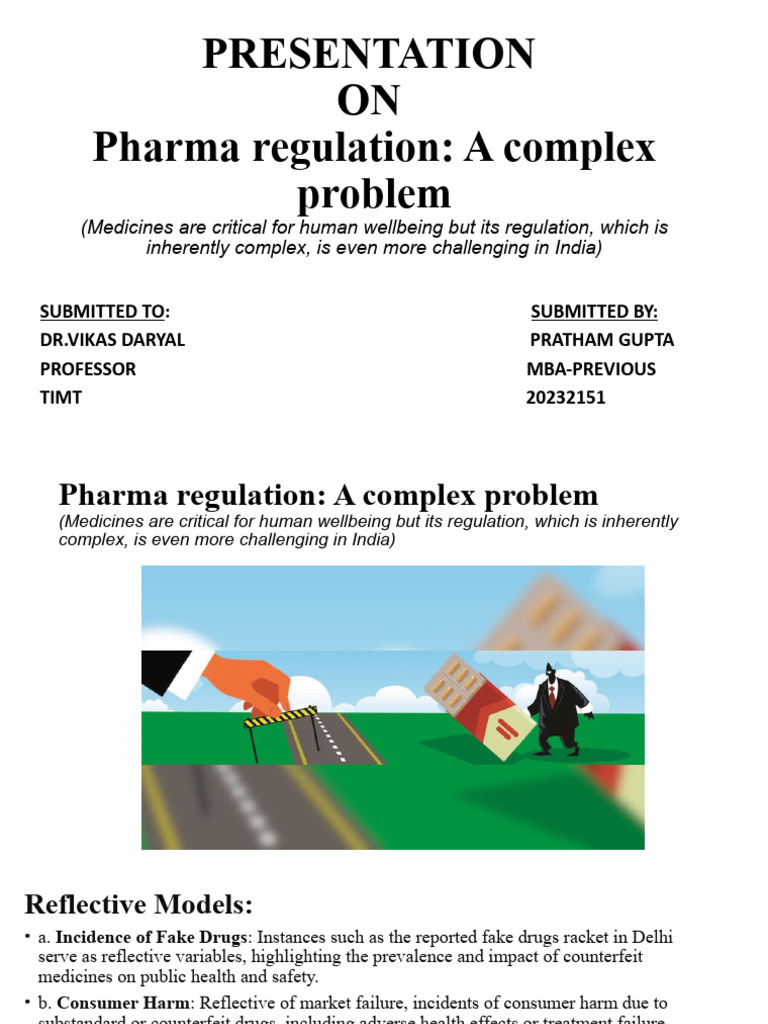 Pharma Regulation A Complex Problem (BRM) | PDF | Pharmaceutical Industry | Regulation