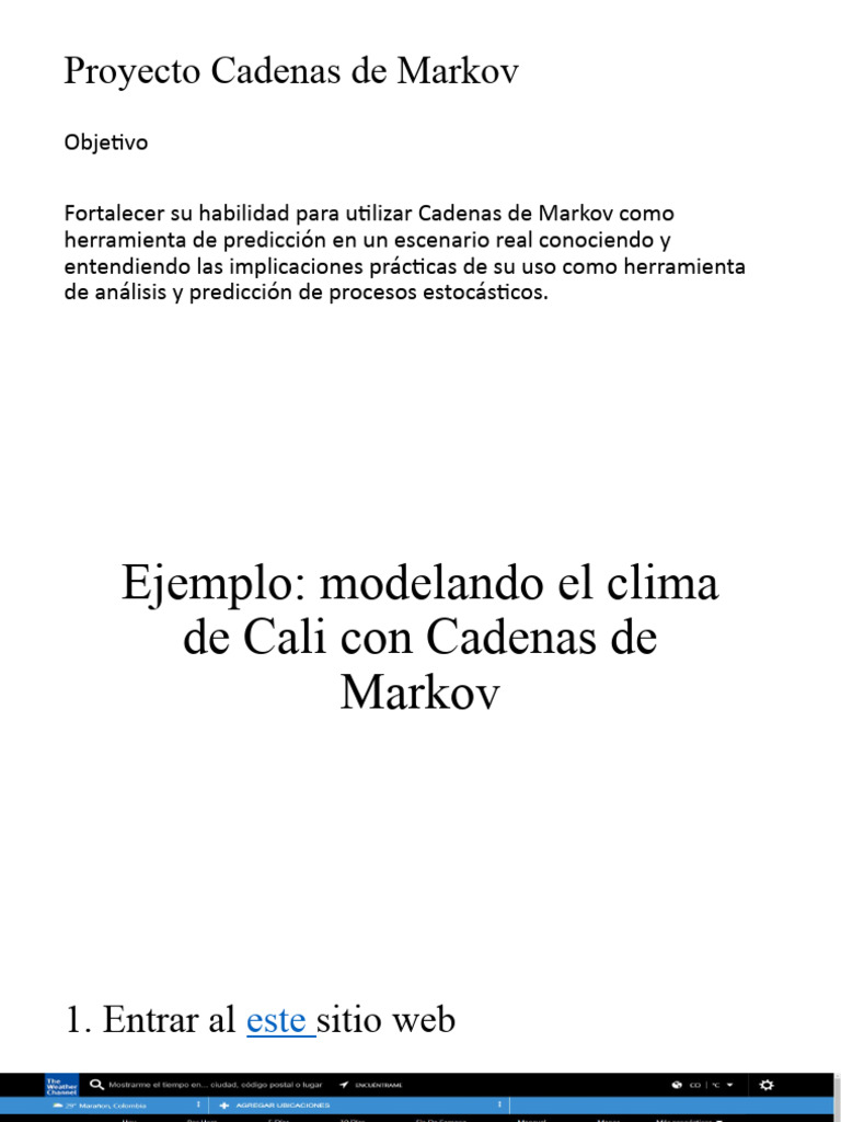 Markov Chains Project | PDF