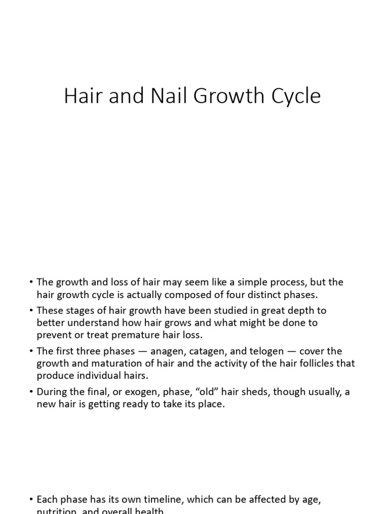 Hair and Nail Growth Cycle | Download Free PDF | Hair | Human Head And Neck
