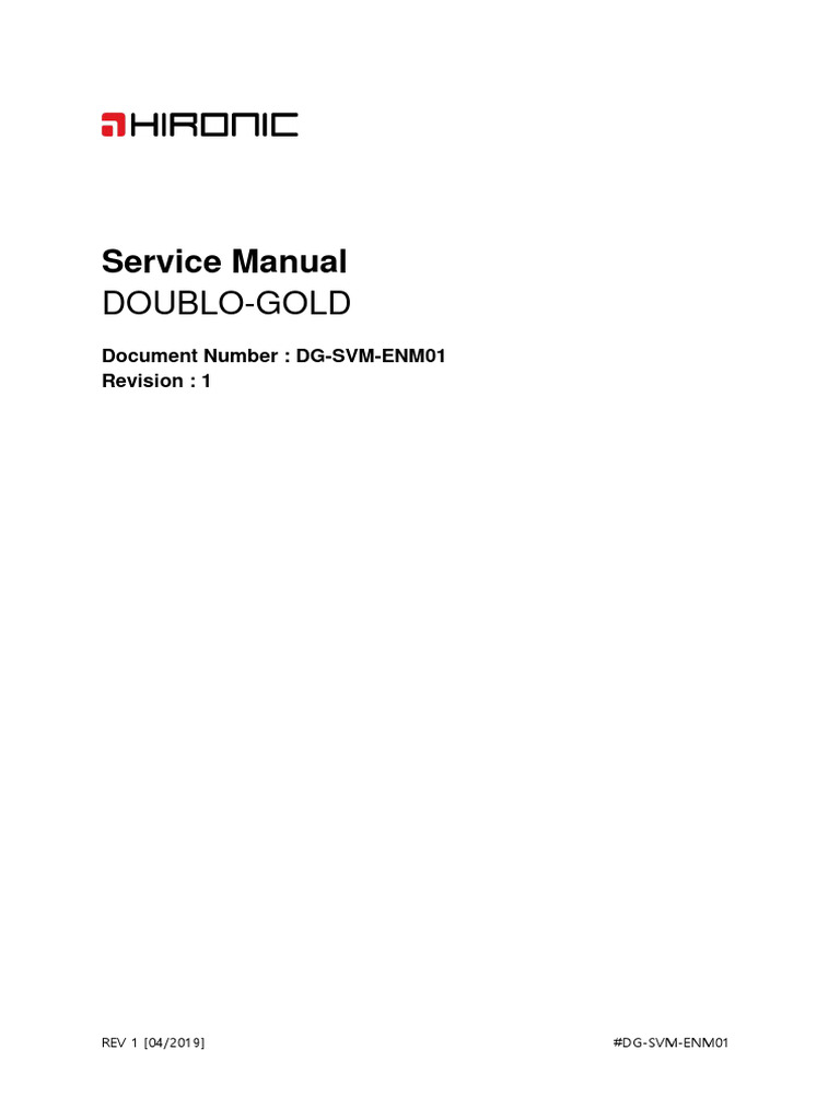 Doublo-Gold Service Manual Overview | PDF | Electromagnetic ...