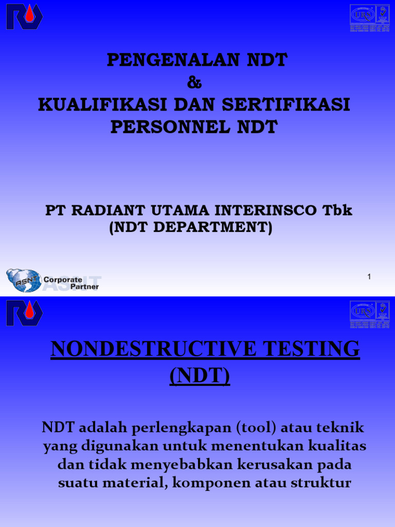 Pengenalan NDT | PDF | Teknologi & Rekayasa
