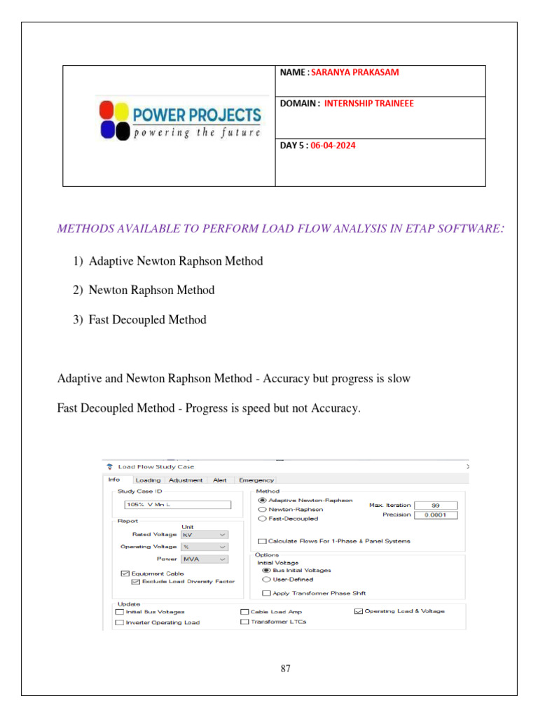 Day 5 Learning - ETAP Report Basics On T. Line Modelling-1 | PDF ...