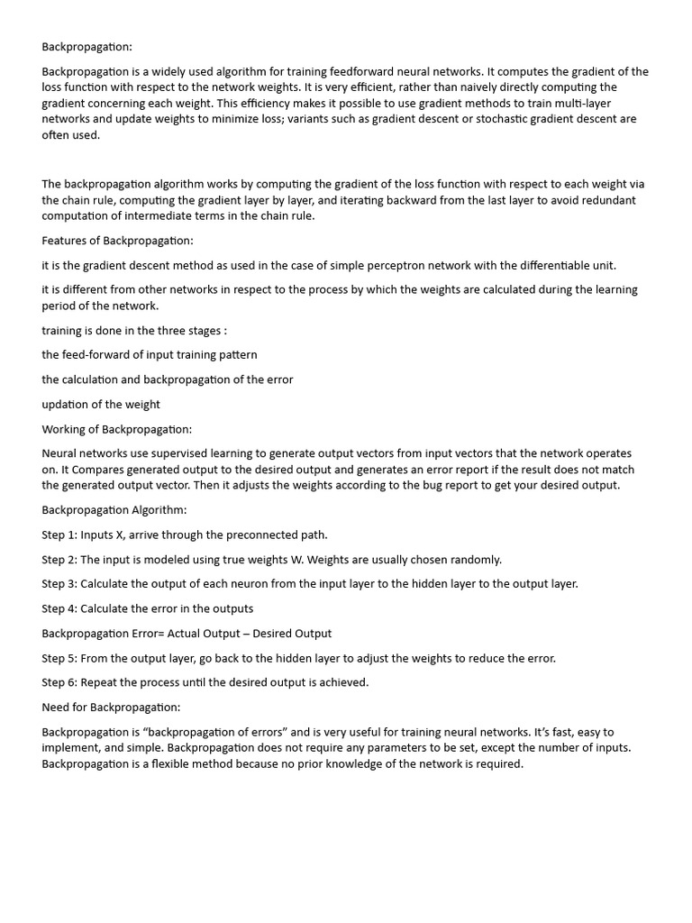 Backpropagation | PDF | Artificial Intelligence | Intelligence (AI) & Semantics