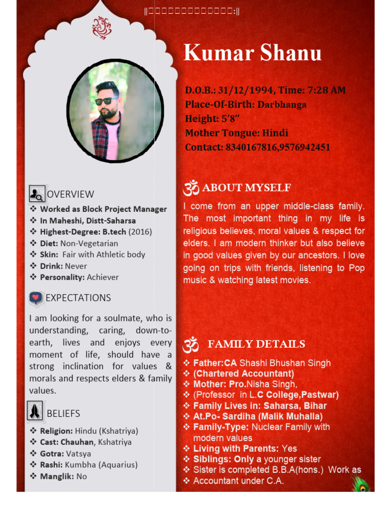 SHANU-BIODATA | PDF