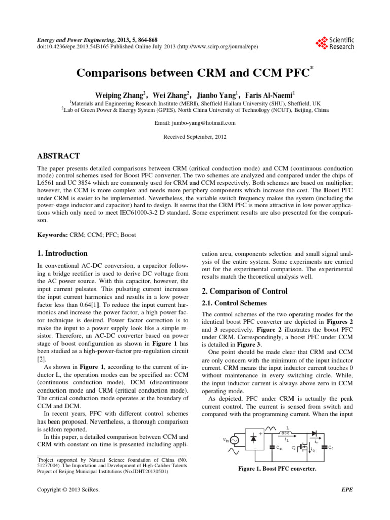Comparisons Between CRM and CCM PFC | PDF | Rectifier | Root Mean Square