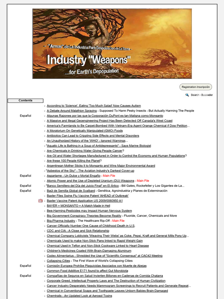 Industry - Weapons - For Earth's Depopulation - Armas - de La Industria para Despoblación de La ...