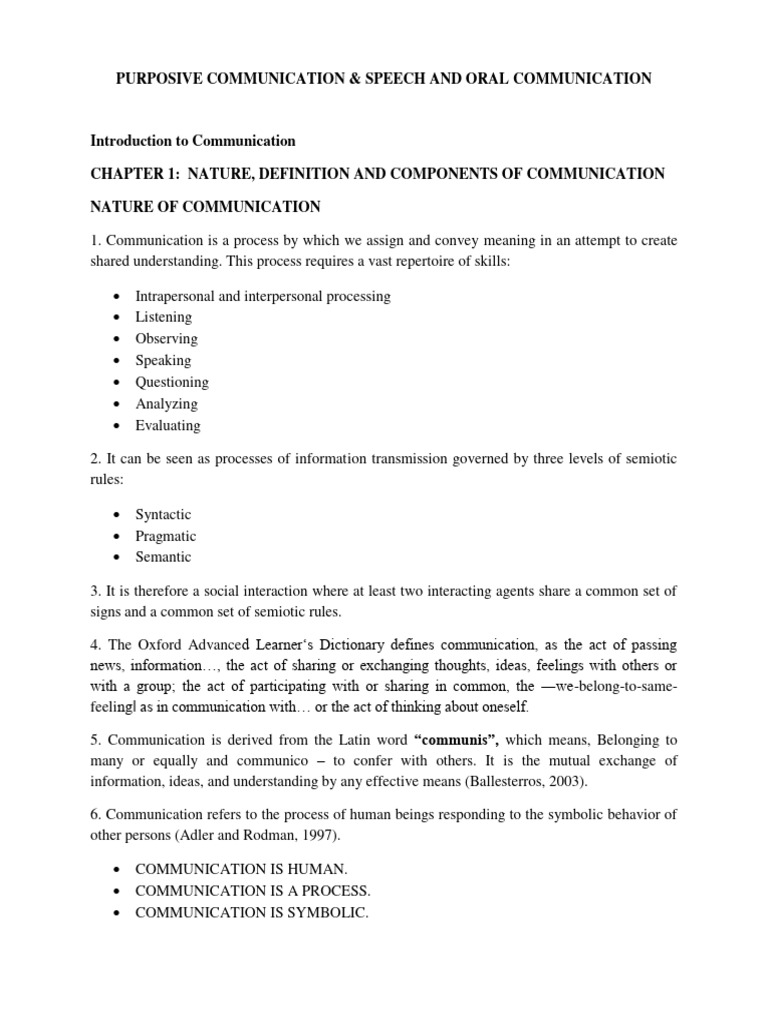 Purposive Communication Module 1 | Download Free PDF | Communication | Nonverbal Communication