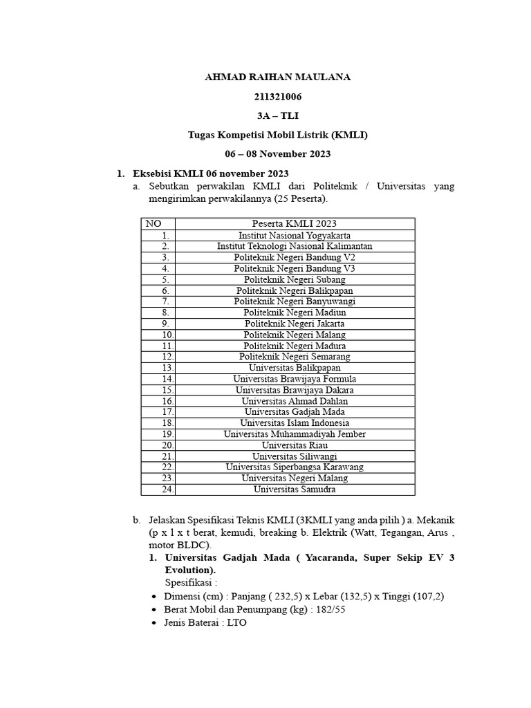 Ahmad Raihan Maulana - Tugas KMLI2023 | PDF | Teknologi & Rekayasa