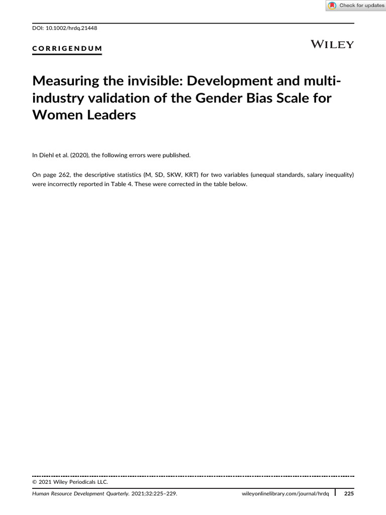 Gender Bias Scale Corrections Document | PDF | Statistics | Statistical ...