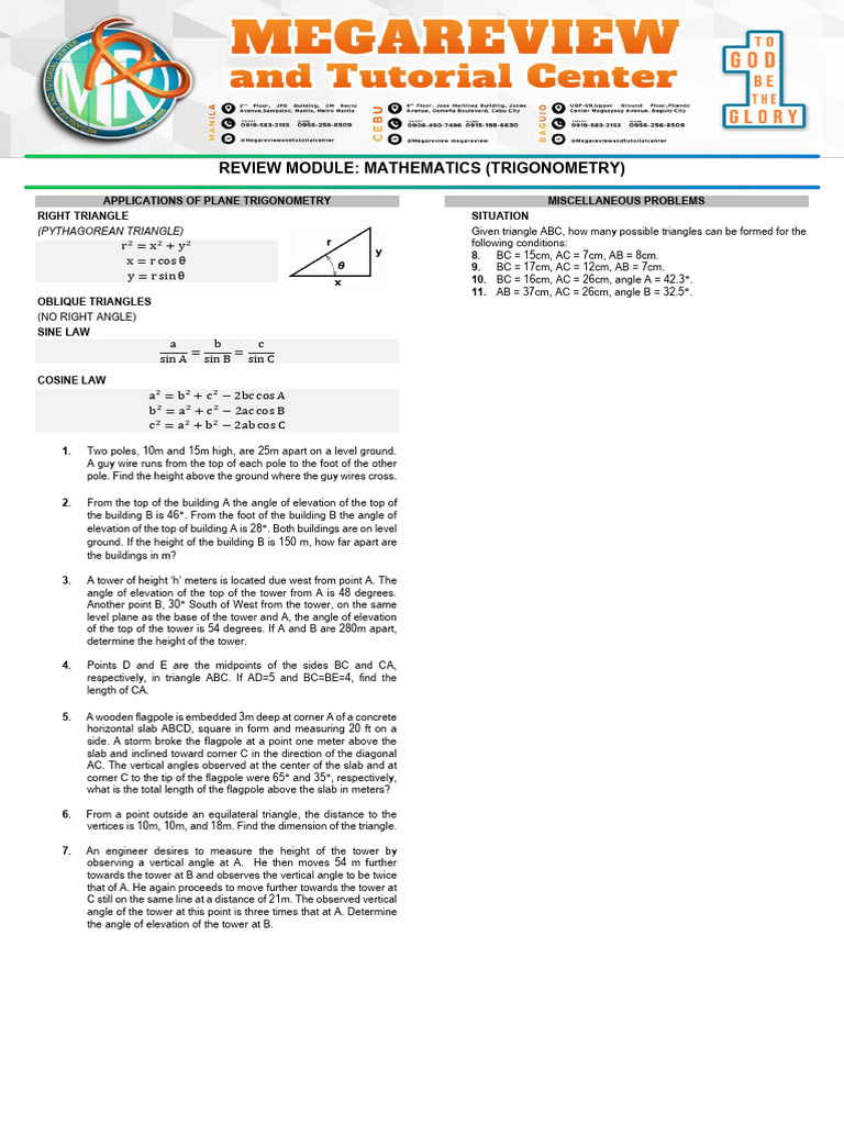 Midpoint Problems in Triangle ABC | PDF | Triangle | Trigonometry