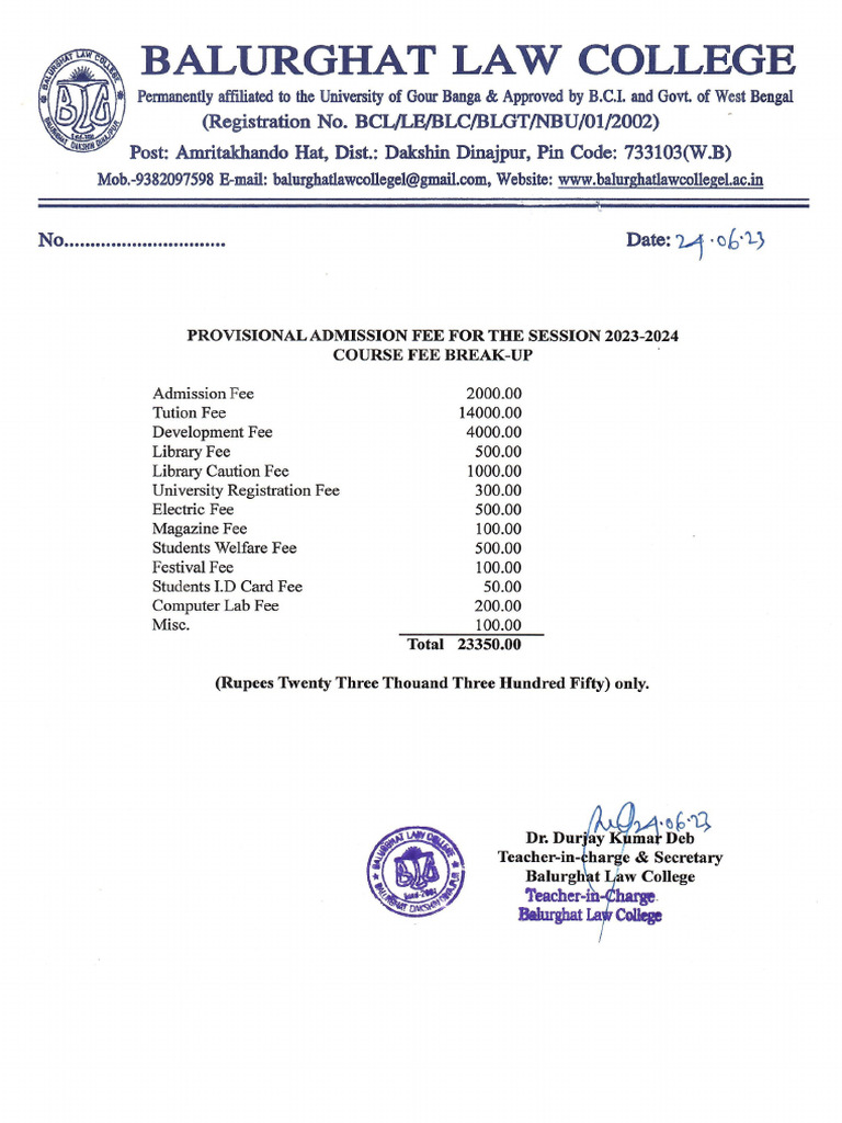 Admission Fee | PDF