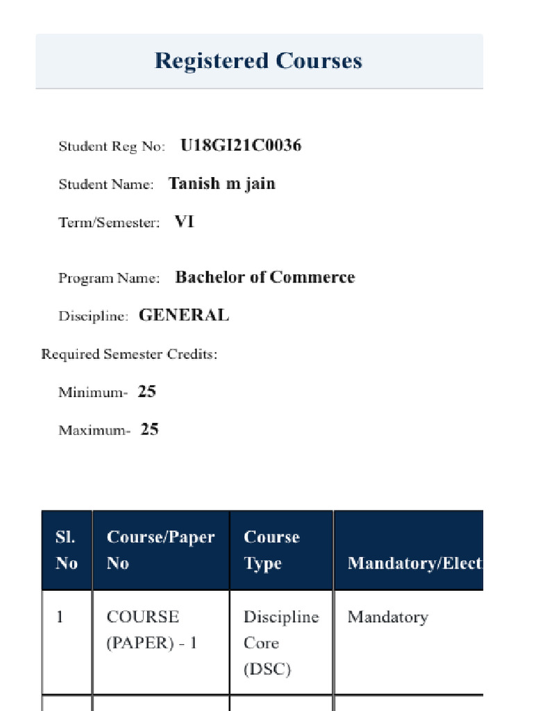 Student Internal Assessment Marks | PDF
