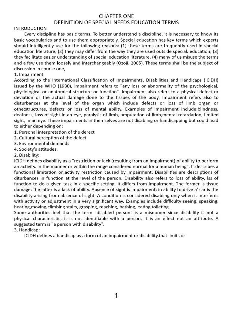 Edu 206-1 | PDF | Disability | Special Education