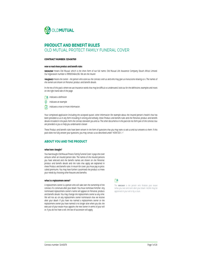 OMP-Family Funeral Cover RSA | PDF | Insurance | Inflation