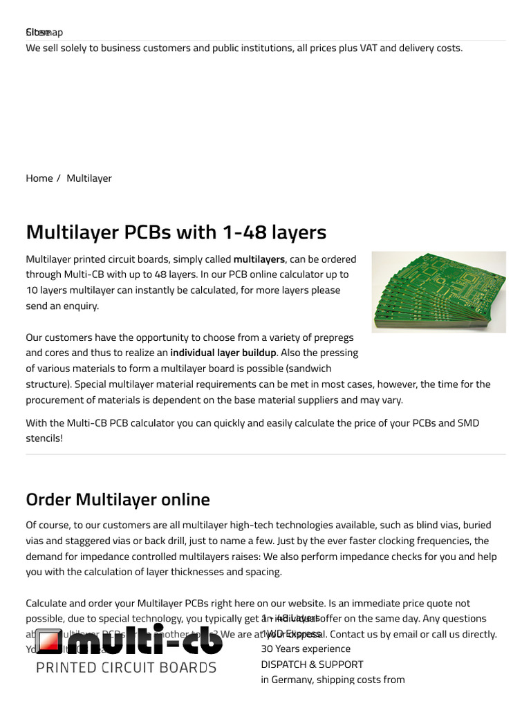Multilayer Printed Circuit Board - Multi Circuit Boards | PDF