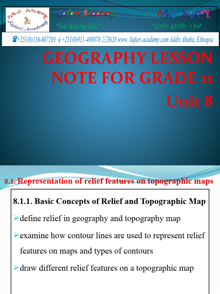 Geography Lesson Note For Grade 11.... Unit 8 | PDF | Esri | Geographic ...