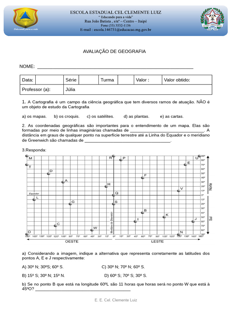 AVA 2ano | PDF | Métodos e Materiais de Ensino