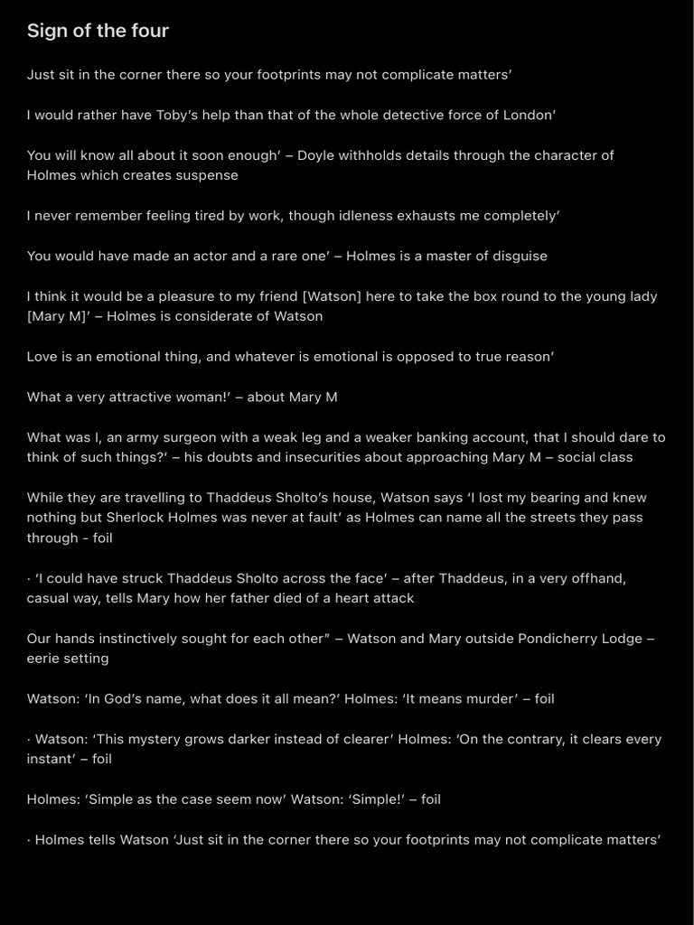 Sign of The Four | PDF | Sherlock Holmes | Dr. Watson