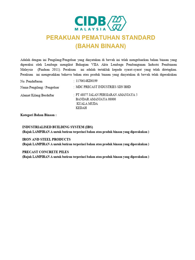Cidb RC Piles & Beam MDC Amanjaja 20.08.2024 | PDF | Teknologi & Rekayasa