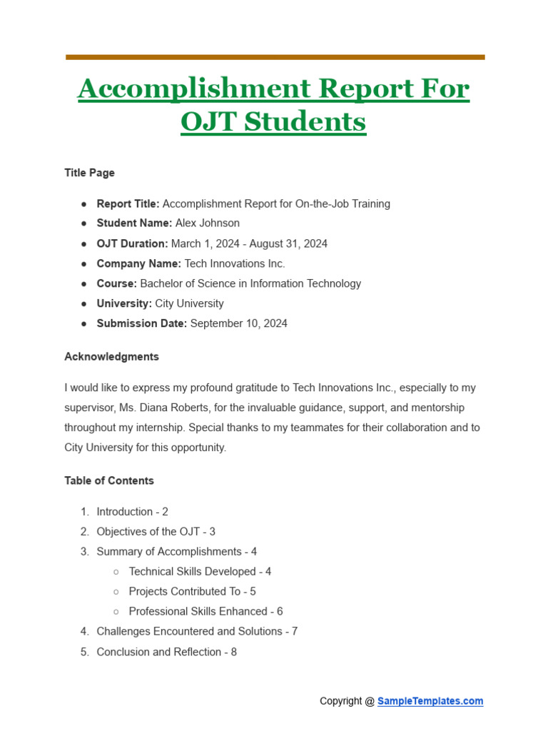 Accomplishment Report For OJT Students | PDF | Cloud Computing | Amazon Web Services