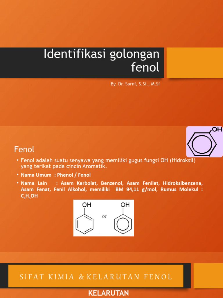 Jenis dan Deteksi Senyawa Fenol | PDF