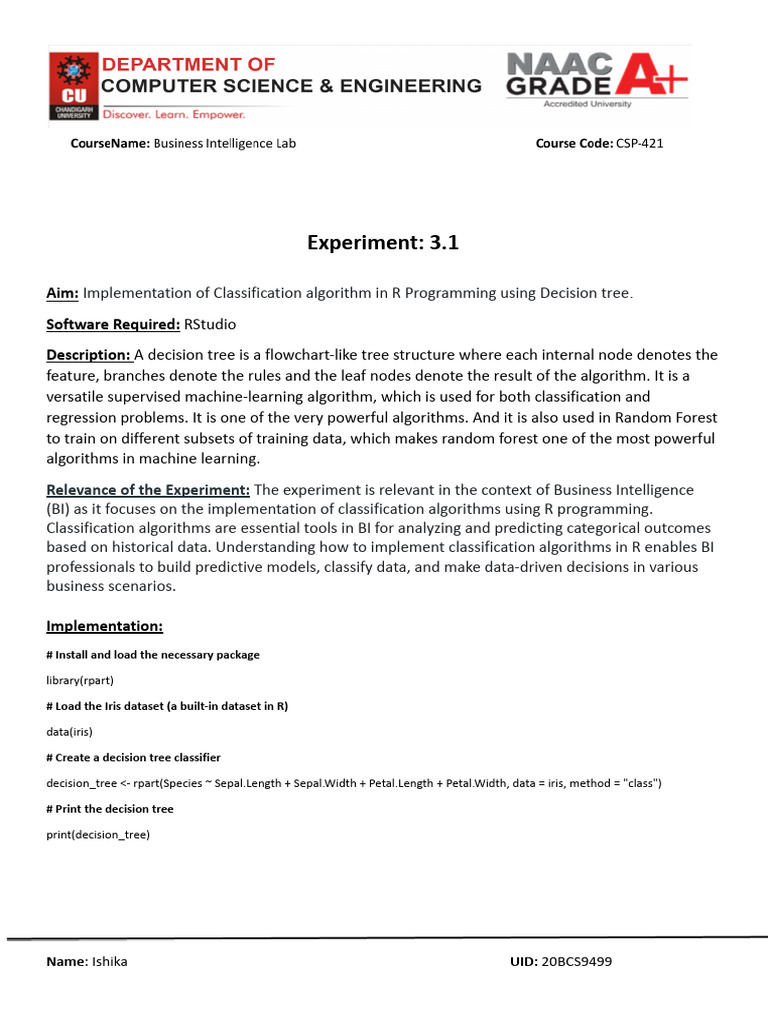 Ishika_BI Lab_Exp 8 | PDF