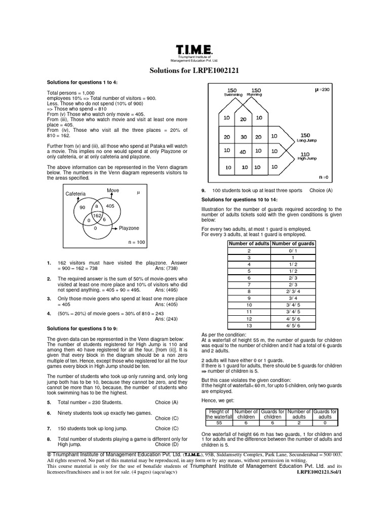 ALL AREAS LOGICAL REASONING PRACTISE EXERCISE PART 5 - Sol | PDF ALL AREAS LOGICAL REASONING PRACTISE EXERCISE PART 5 - Sol | PDF