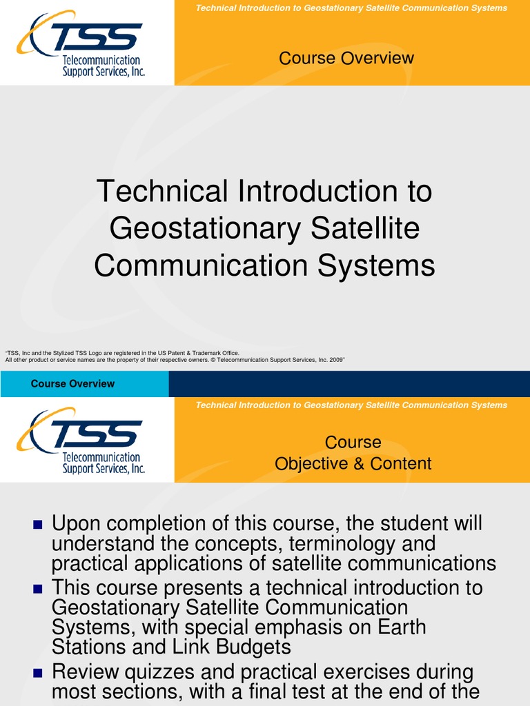 Course Outline - Satellite Comms | PDF | Telecommunication ...