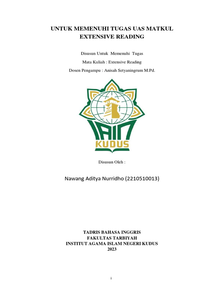 Uas Extensive Reading S2 | PDF | Vocabulary | English Language