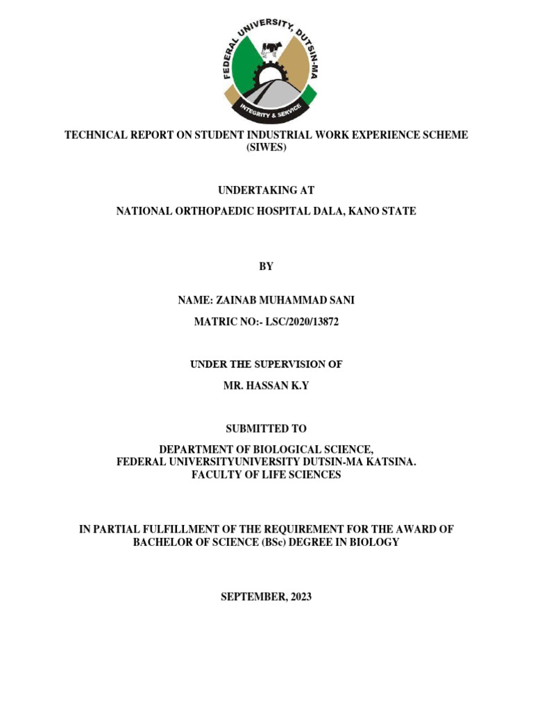 Technical Report Zainab Muhd Sani | PDF | Serology | Staining