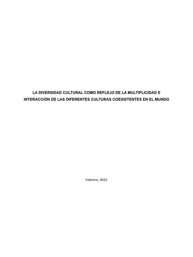 Multiplicidad Cultural | PDF | Grupo social | Nacionalidad
