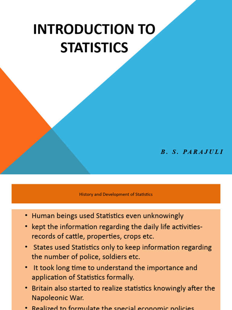 Introduction of Statistics | PDF | Level Of Measurement | Statistics