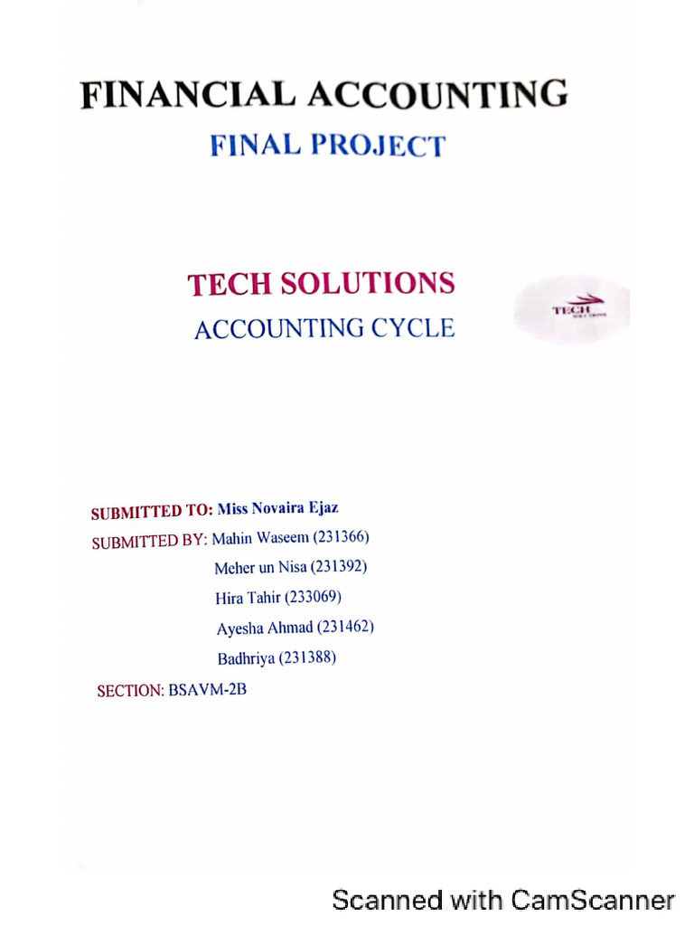 Accounting Final Project | PDF