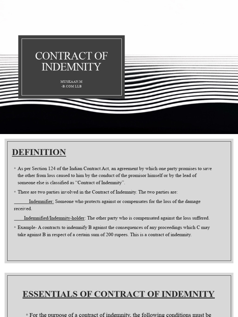 CONTRACT II PPT | Download Free PDF | Indemnity | Law Of Obligations