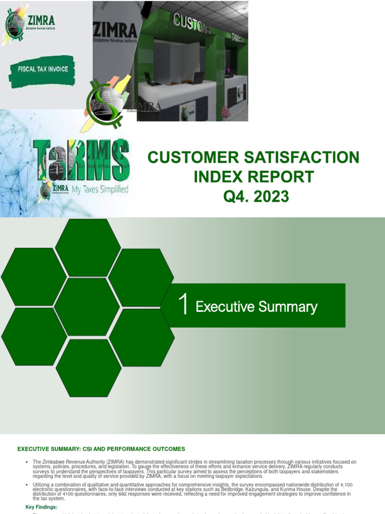 ZIMRA Customer Satisfaction Survey Insights | PDF | Survey Methodology ...
