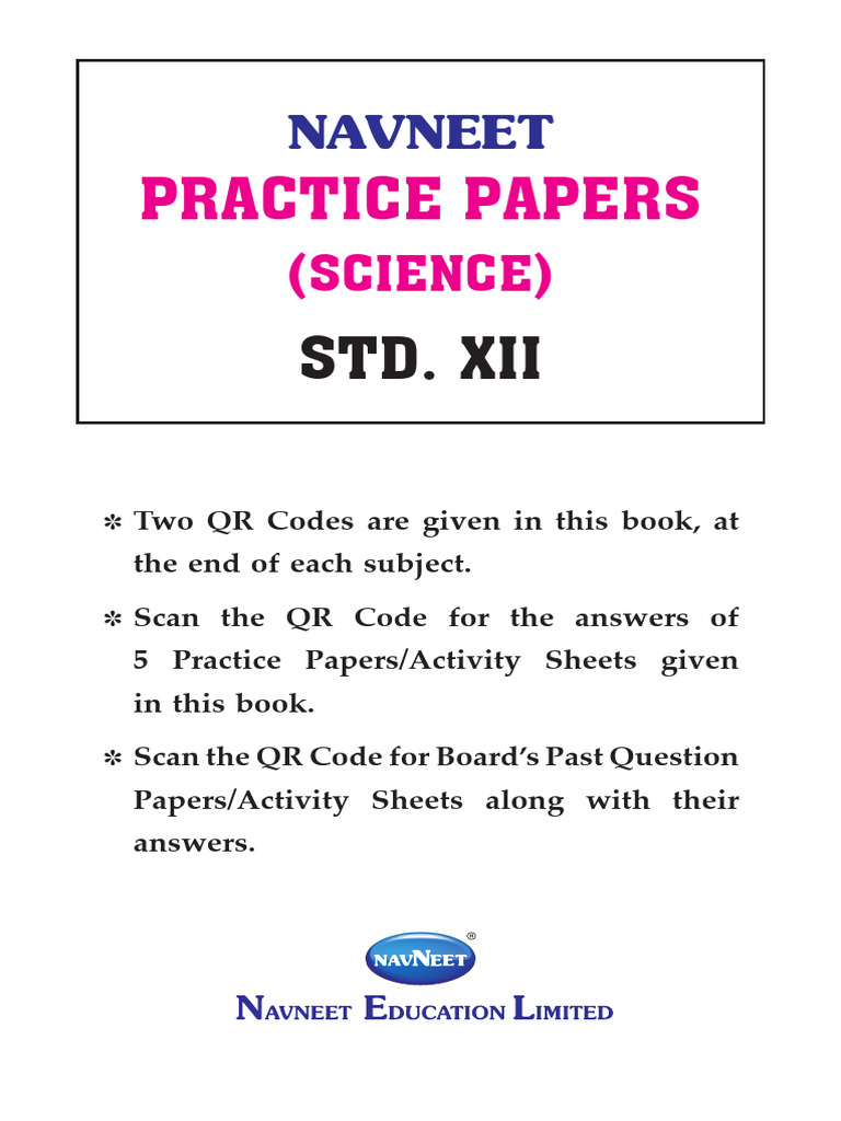 Practice Papers: Std. Xii | PDF