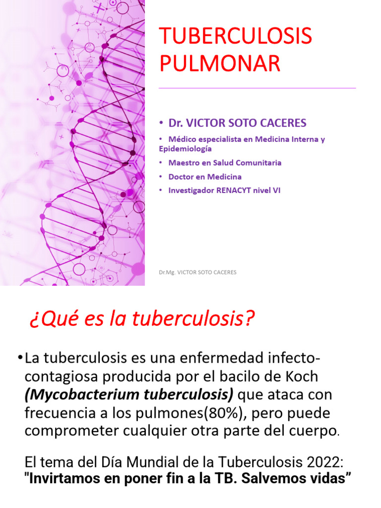 Tuberculosis Pulmonar | PDF | Tuberculosis | Epidemiología