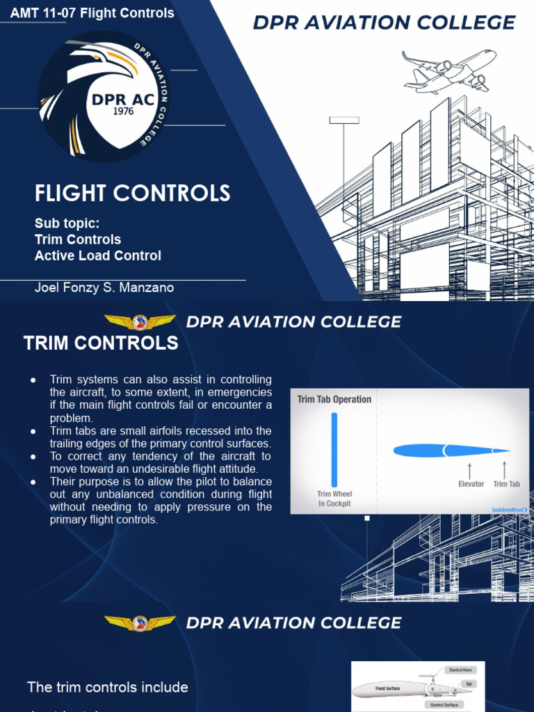 Lesson No. 2 Flight Controls | PDF | Aircraft Flight Control System | Flight Control Surfaces